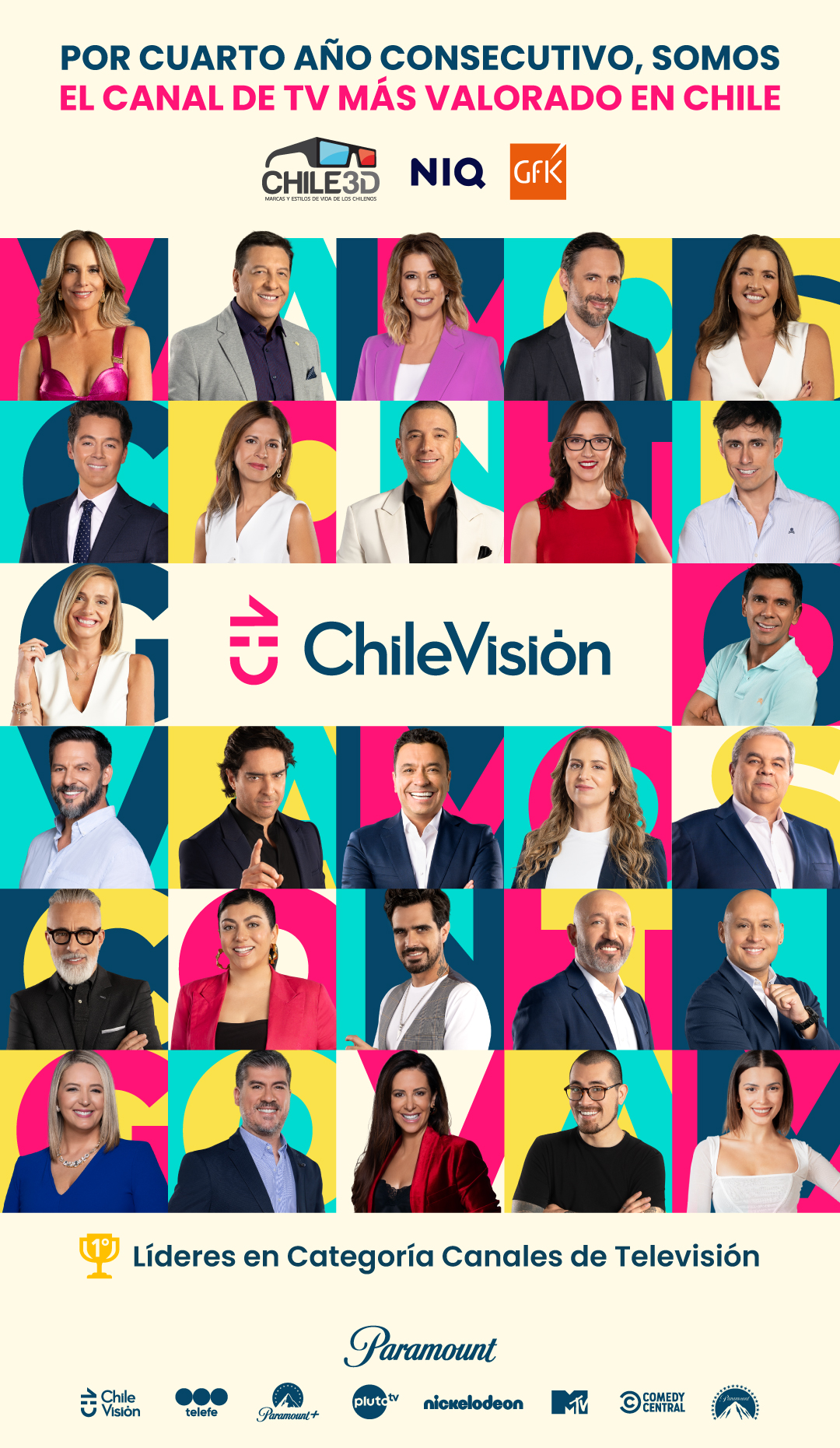 Chilevisión: El canal de TV más valorado según Chile 3D - ANDA